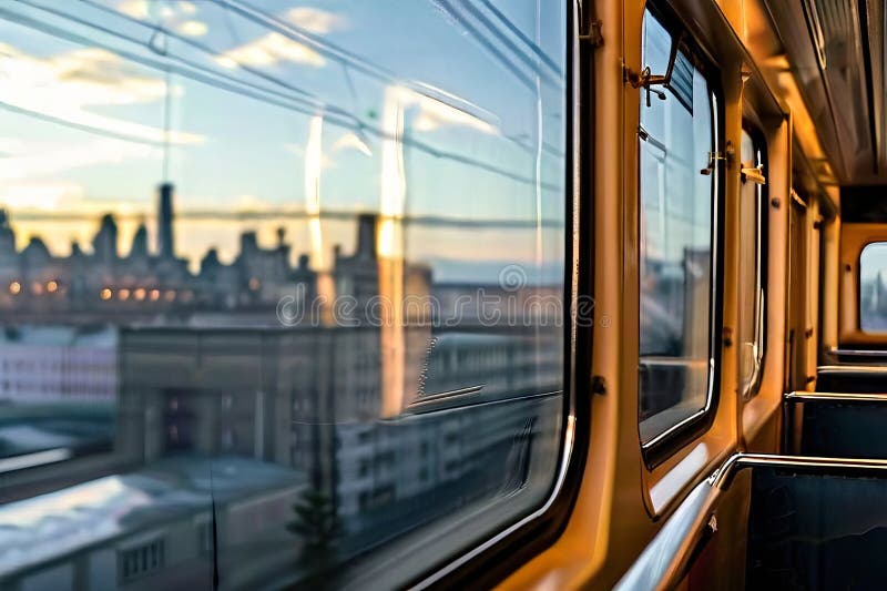 Window Reflections a Passengers Reflection I Stock Image - Image of ...