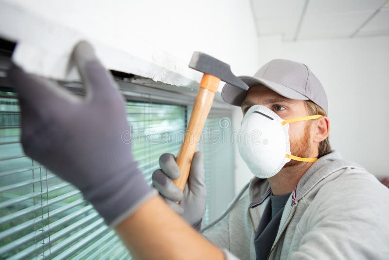 Window Replacement Installation by Professiona Construction Worker ...