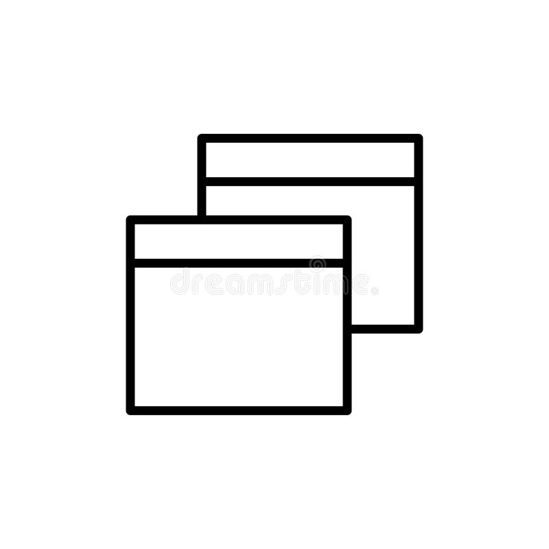 Window Restore Icon Isolated on White Background Stock Illustration ...