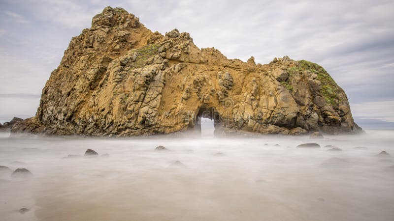 Window Rock at Pfeiffer Beach Stock Photo - Image of america, rock ...