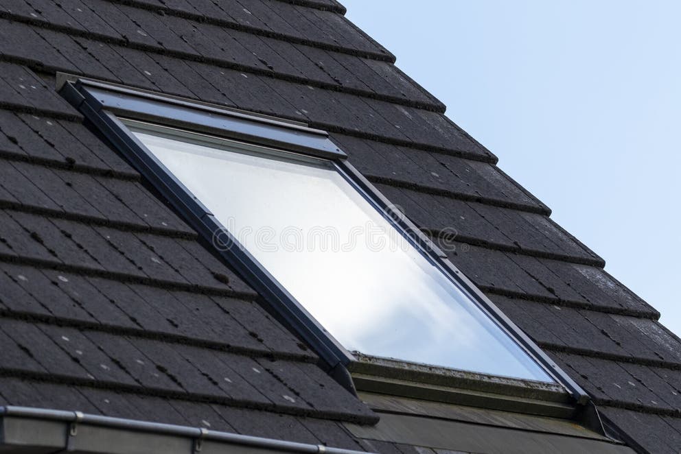 Window on a Roof of a Building Stock Image - Image of building ...