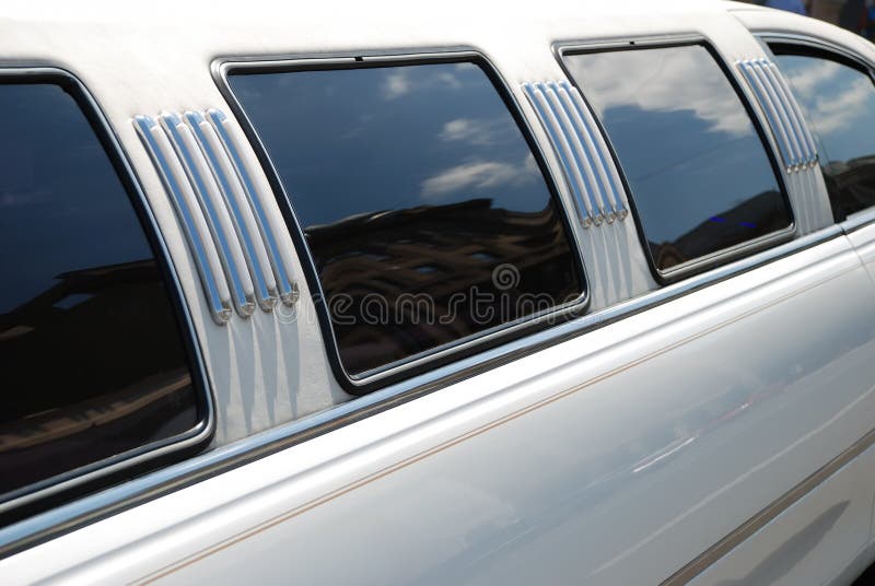 Stretch Limousine Wedding Car Stock Image - Image of mirror, american ...