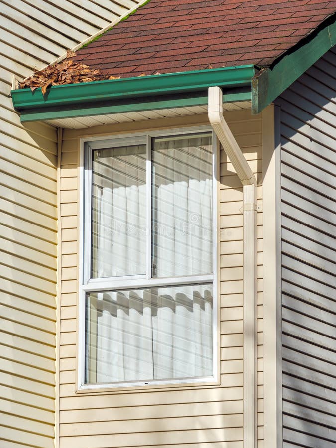 Window and Roof of Residential House Submodule on Sunny Day Stock Image ...