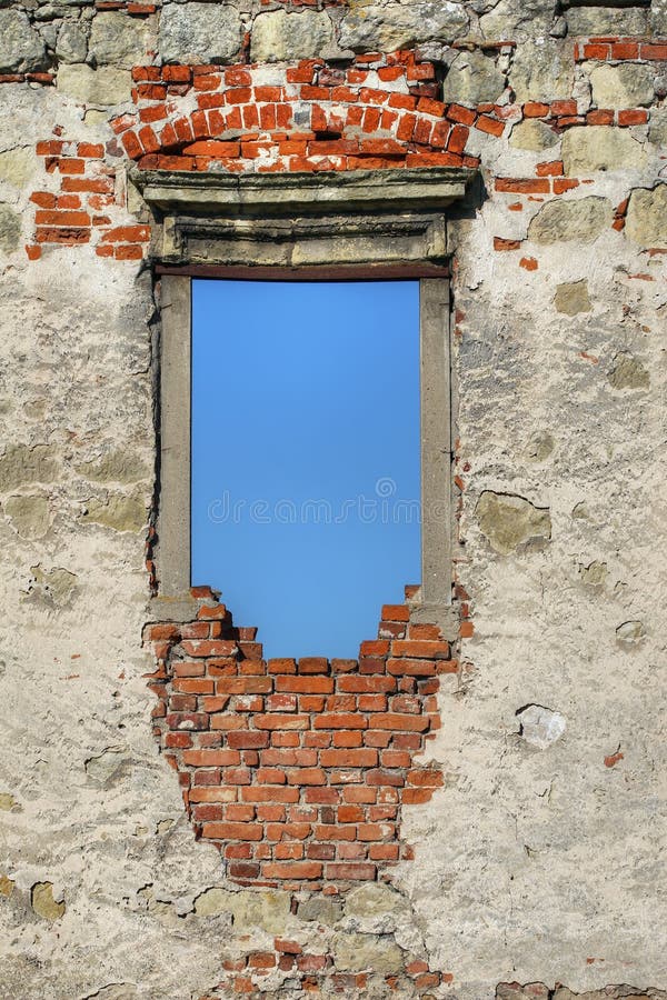 Window in the Ruins of the Gothic Castle Stock Photo - Image of lintel ...