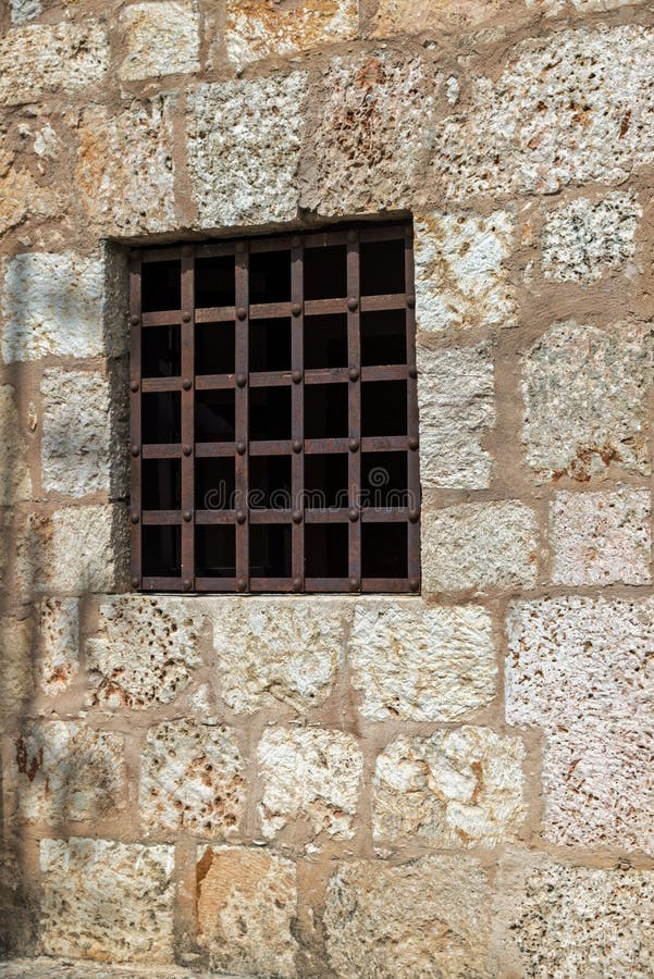 Window with Rusty Iron Bars Stock Photo - Image of brick, rust: 45839604