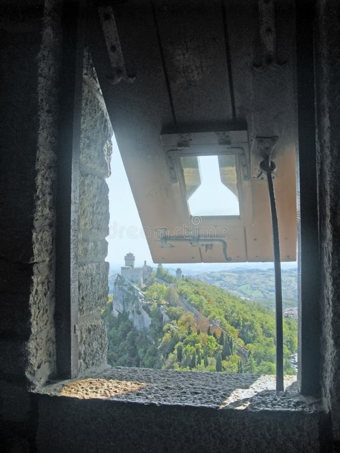 Window in San Marino Castle Stock Image - Image of houses, bastion ...