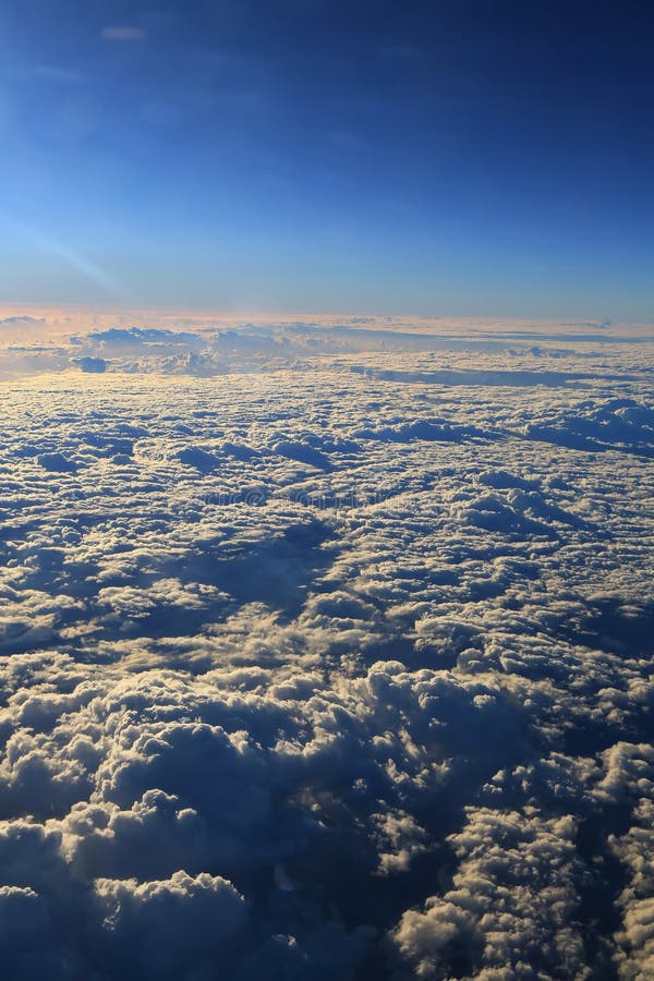 Window Seat, a Flight in the Sunset and Night Stock Image - Image of ...