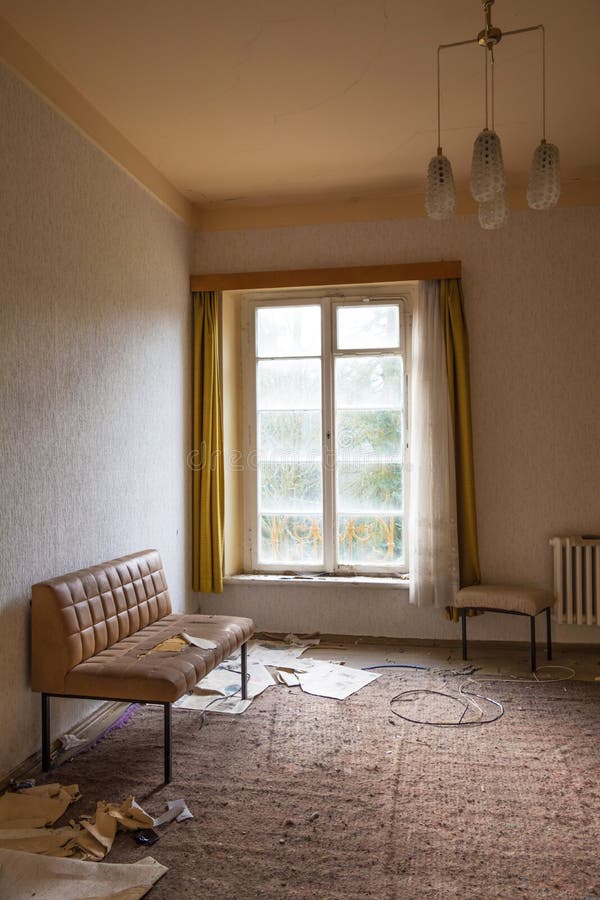 Crumbling room stock image. Image of endless, clean, door - 23822701