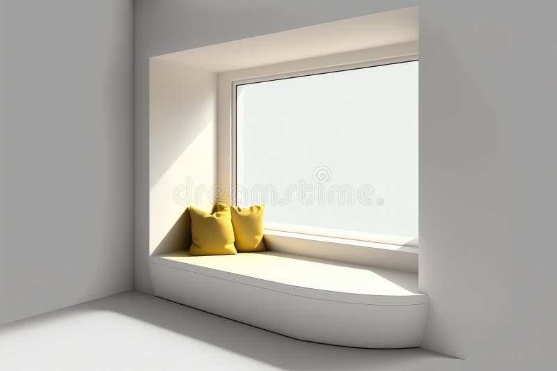 Window Seat on a White Background. Generative AI Stock Illustration ...
