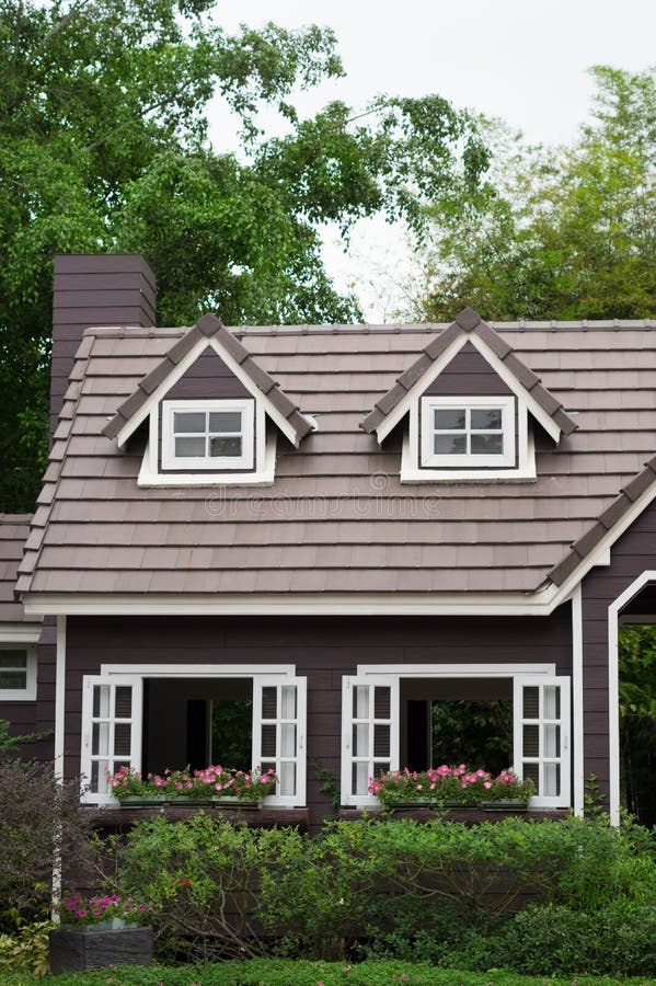 Window on Second Floor of House Stock Image - Image of architecture ...