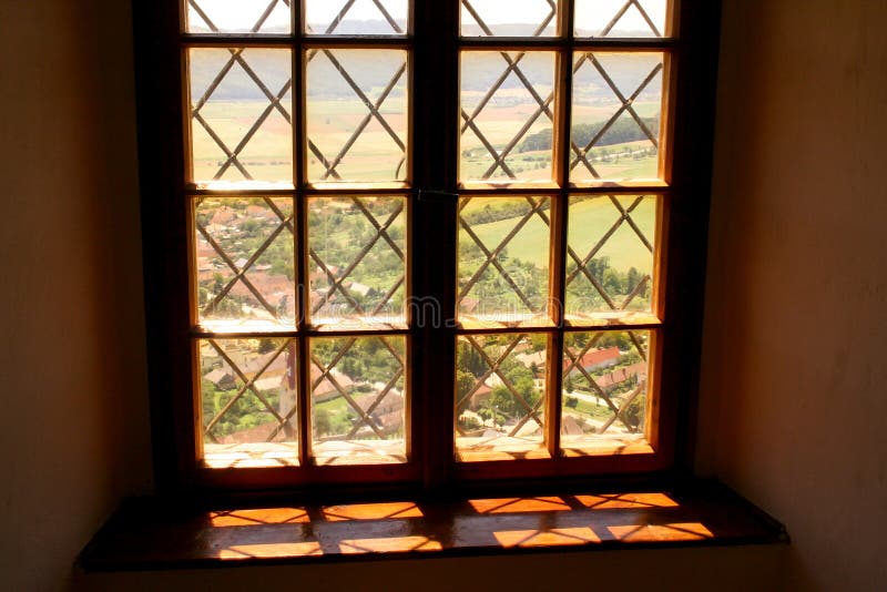 View out the Castle Window stock photo. Image of view - 16720830