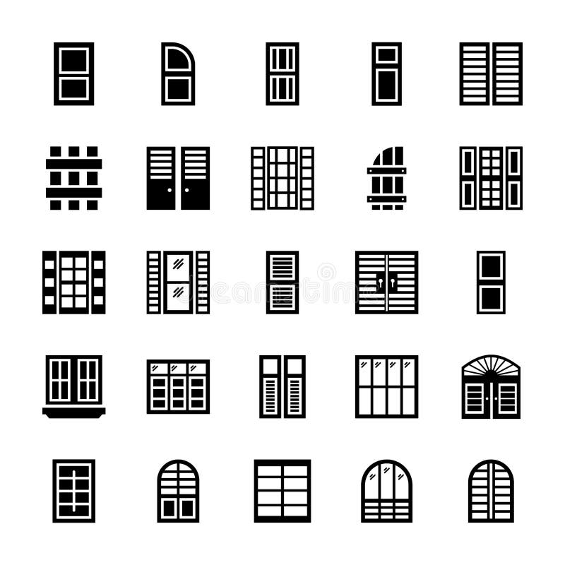 Window shades icons stock illustration. Illustration of installation ...