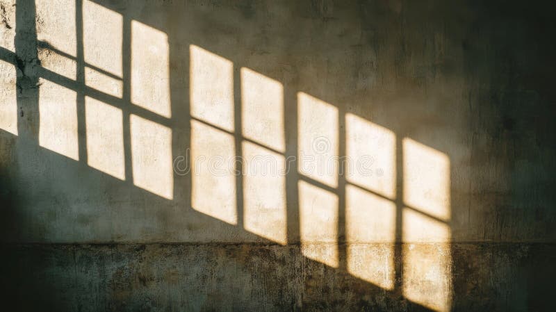 Window Shadow Cast on a Rough Wall Stock Illustration - Illustration of ...