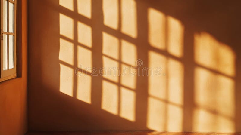 Window Shadow Cast on Tan Wall Stock Illustration - Illustration of ...