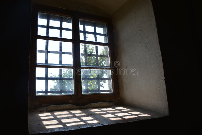Window with shadow stock image. Image of castle, light - 59526989