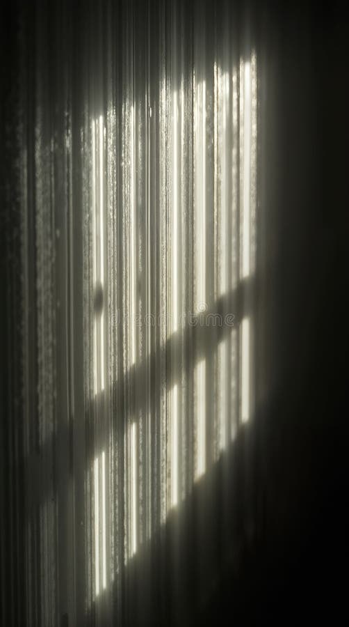 Window Shadow on Dark Corrugated Vertical Metal Texture Stock ...