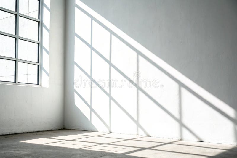 Window Shadow Drop on White Wall Background Stock Illustration ...