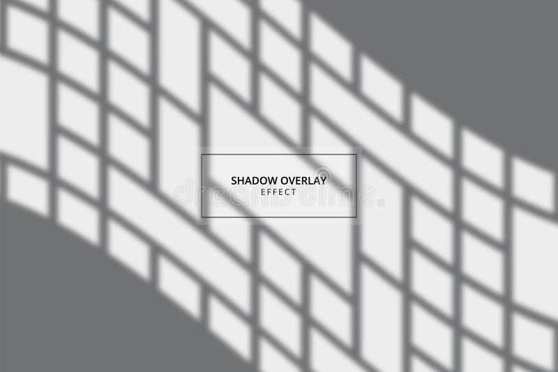 Window Shadow Overlay Effect on Gray Background Stock Vector ...