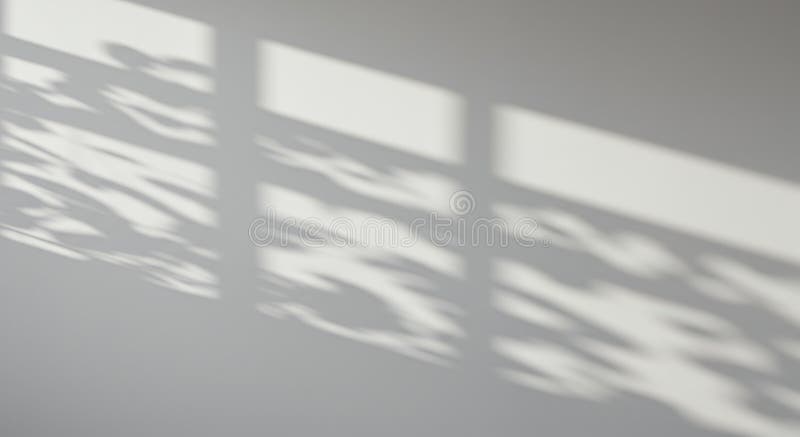 Window Shadow Play: Abstract Light and Foliage Patterns on Wall - Serene Interior Design Element ...
