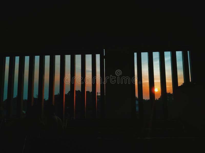 Window Shadow with a Sunset Stock Image - Image of sunset, shadow ...