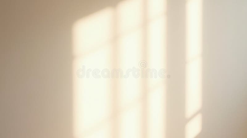 Window Shadows Cast an Ethereal Pattern on the Wall Stock Illustration ...