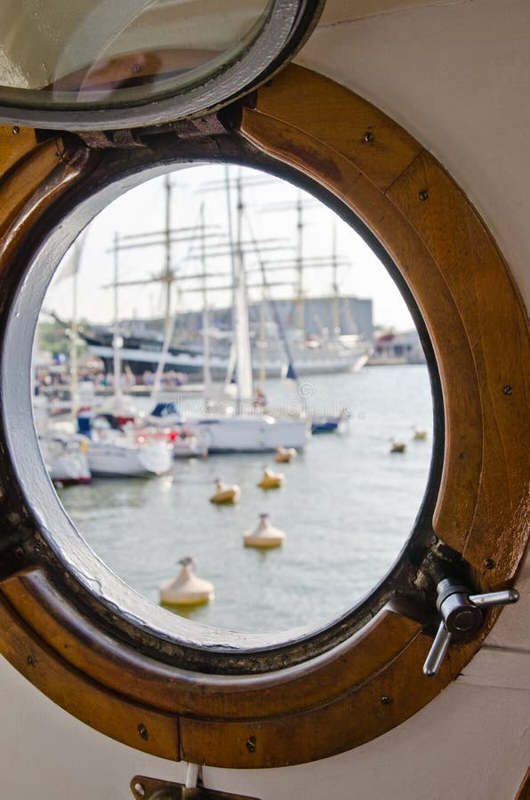 Ship window stock image. Image of bronze, metal, rustic - 15371959