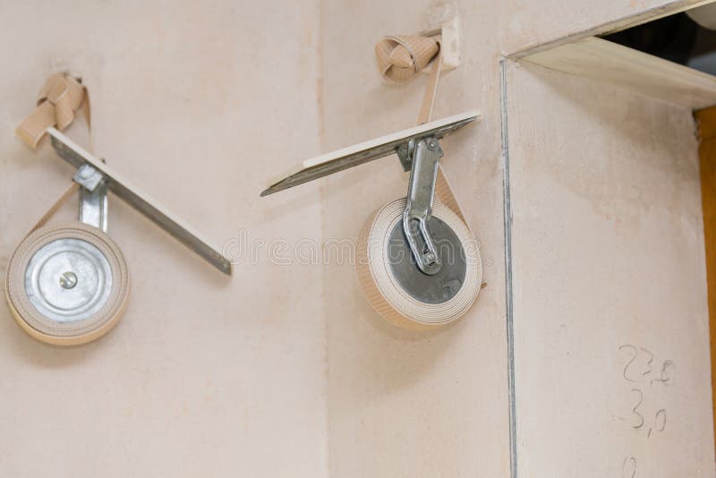 Window shutter strap stock image. Image of renew, interior - 100485393