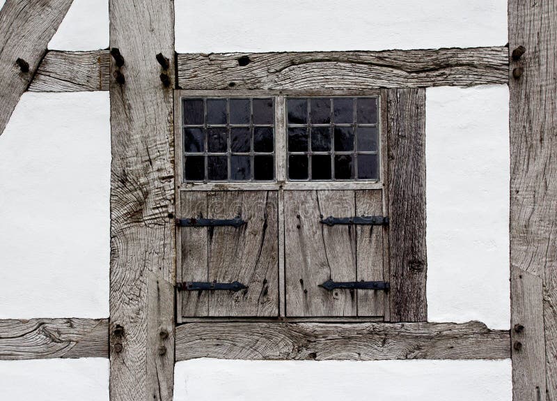 The Window Shutters of Farmhouse Stock Photo - Image of material ...