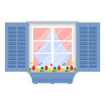 Cartoon Window Shutters Stock Illustrations – 734 Cartoon Window ...