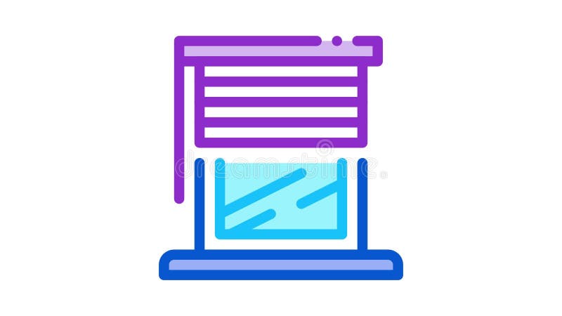 Office Window Icon Animation Color Stock Footage - Video of sign ...