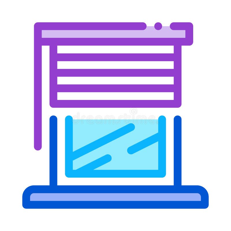 Window with Shutters Icon Vector Outline Illustration Stock Vector ...