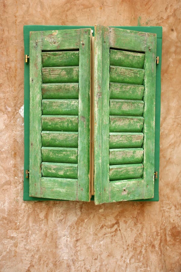 Old Wooden Window with Shutters Stock Image - Image of architecture ...