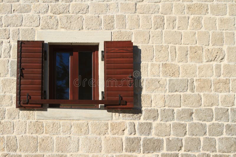 Window with Shutters Open Closeup. Stock Image - Image of residential ...