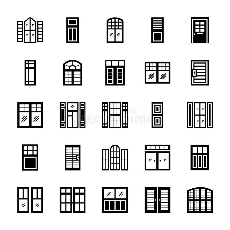 Window shutters set stock illustration. Illustration of exterior ...