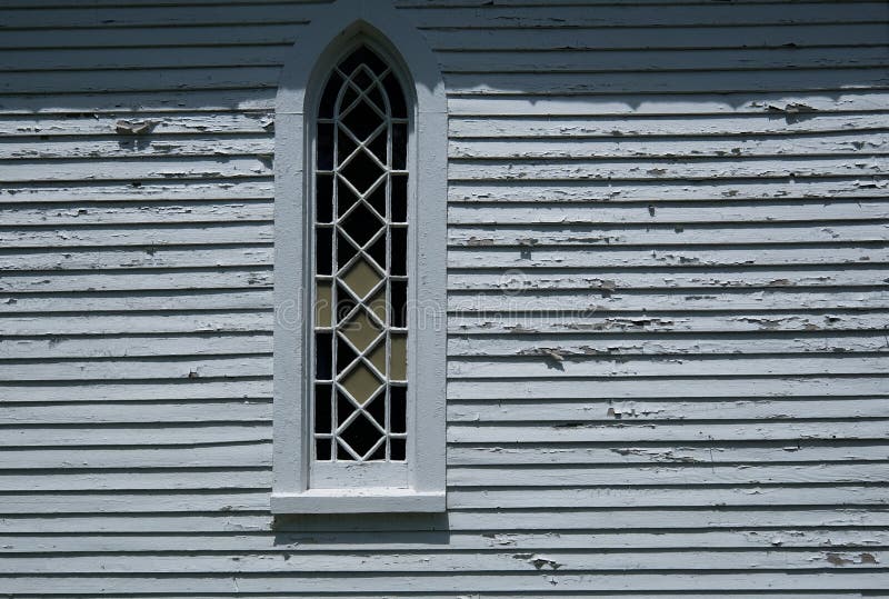 Window on Side of Old Church in Quebec Stock Photo - Image of worship ...
