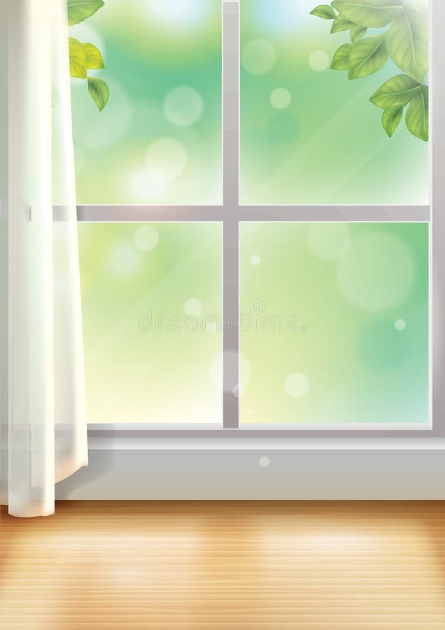 Window Sill. Vector Illustration Decorative Design Stock Vector ...