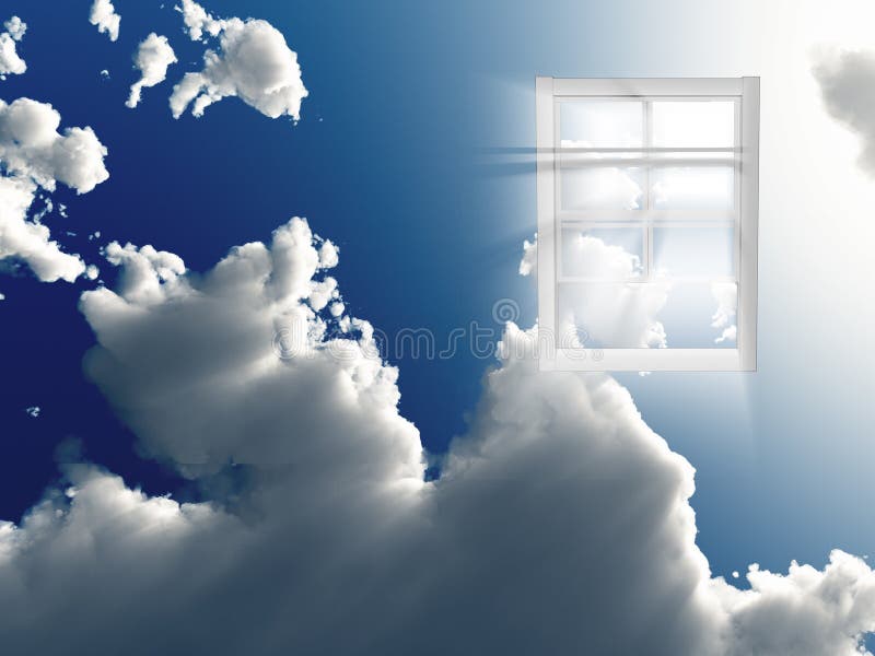 Window in sky stock illustration. Illustration of cloudscape - 18162803