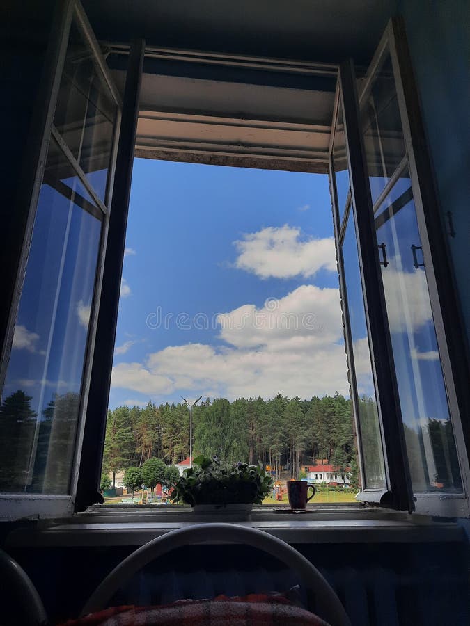 Window with sky stock photo. Image of vehicle, facade - 233852002