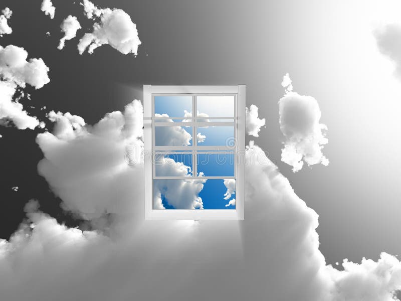 Window in sky stock illustration. Illustration of clear - 158518093