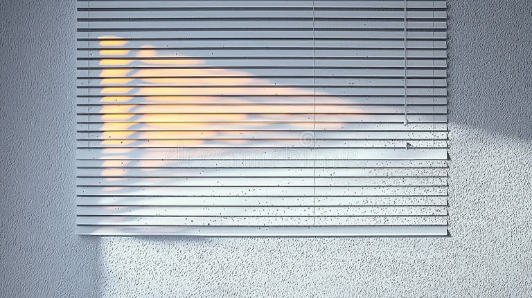Window with a Slat Pattern and a Sliver of Light Shining through it ...