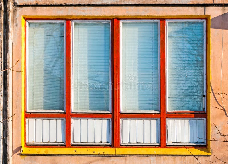 Window of Soviet Building stock photo. Image of wall - 43236334