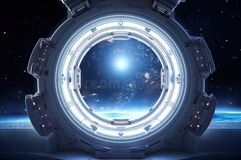 Window in spaceship stock photo. Image of metal, transportation - 314915768