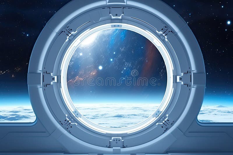Window in spaceship stock photo. Image of futuristic - 321980850