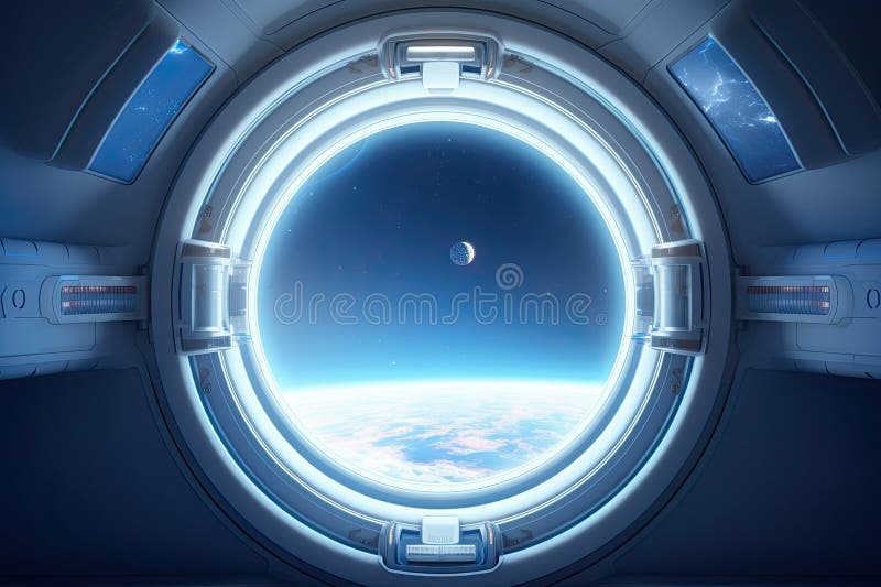 Window in spaceship stock photo. Image of modern, spaceship - 325058992