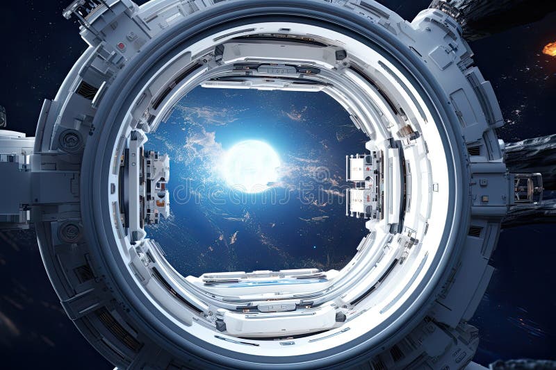 Window in spaceship stock photo. Image of galaxy, airplane - 336702504