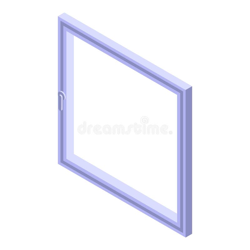 Window Square Frame Icon, Isometric Style Stock Vector - Illustration ...