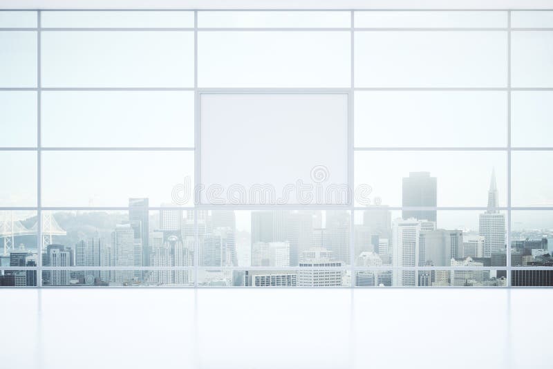 Window with square poster stock illustration. Illustration of clean ...