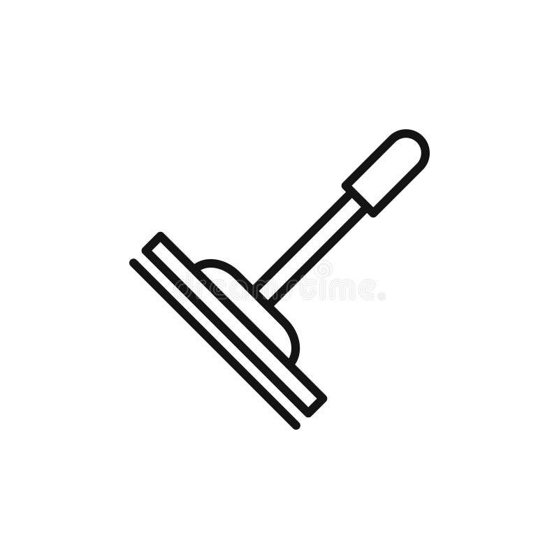 Window Squeegee Icon Symbol on White Background Stock Vector ...