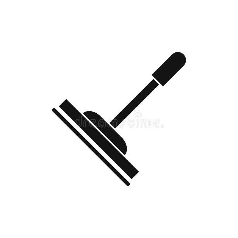 Window Squeegee Icon Symbol on White Background Stock Illustration ...
