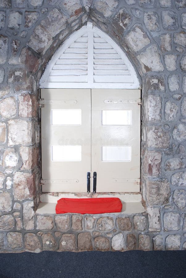 Window in stone wall stock photo. Image of sill, arched - 10961638